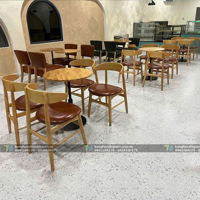 Bàn Ghế Cafe Gỗ Bọc Đệm Đẹp Giá Rẻ - Bàn Ghế Gỗ Cafe Lunar