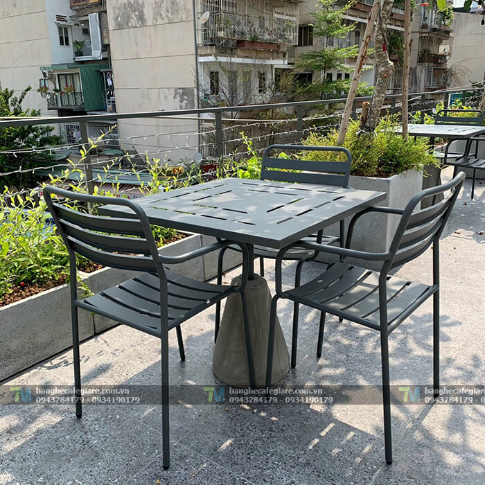 100+ Mẫu Bàn Ghế Cafe Ngoài Trời Decor Khung Sắt Chân Bê Tông
